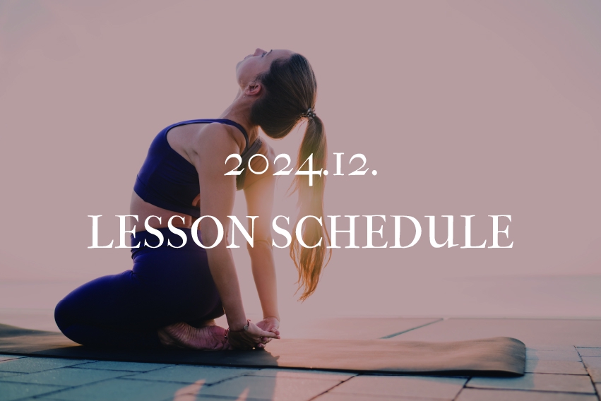 2024年12月レッスンスケジュール | yoga studio CHAKRA | ヨガスタジオチャクラ | 長久手市