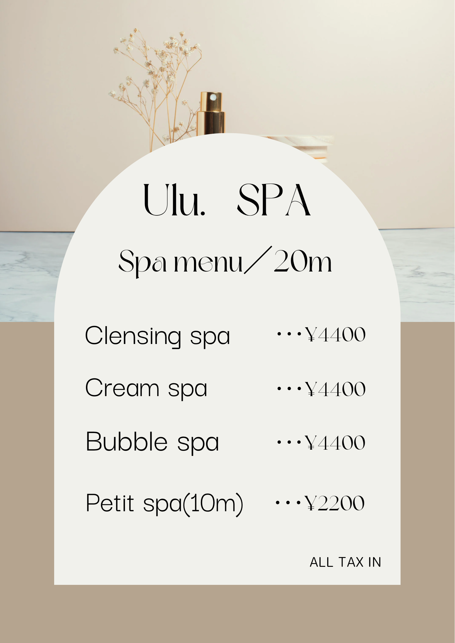 HEAD SPA MENU | Ulu.