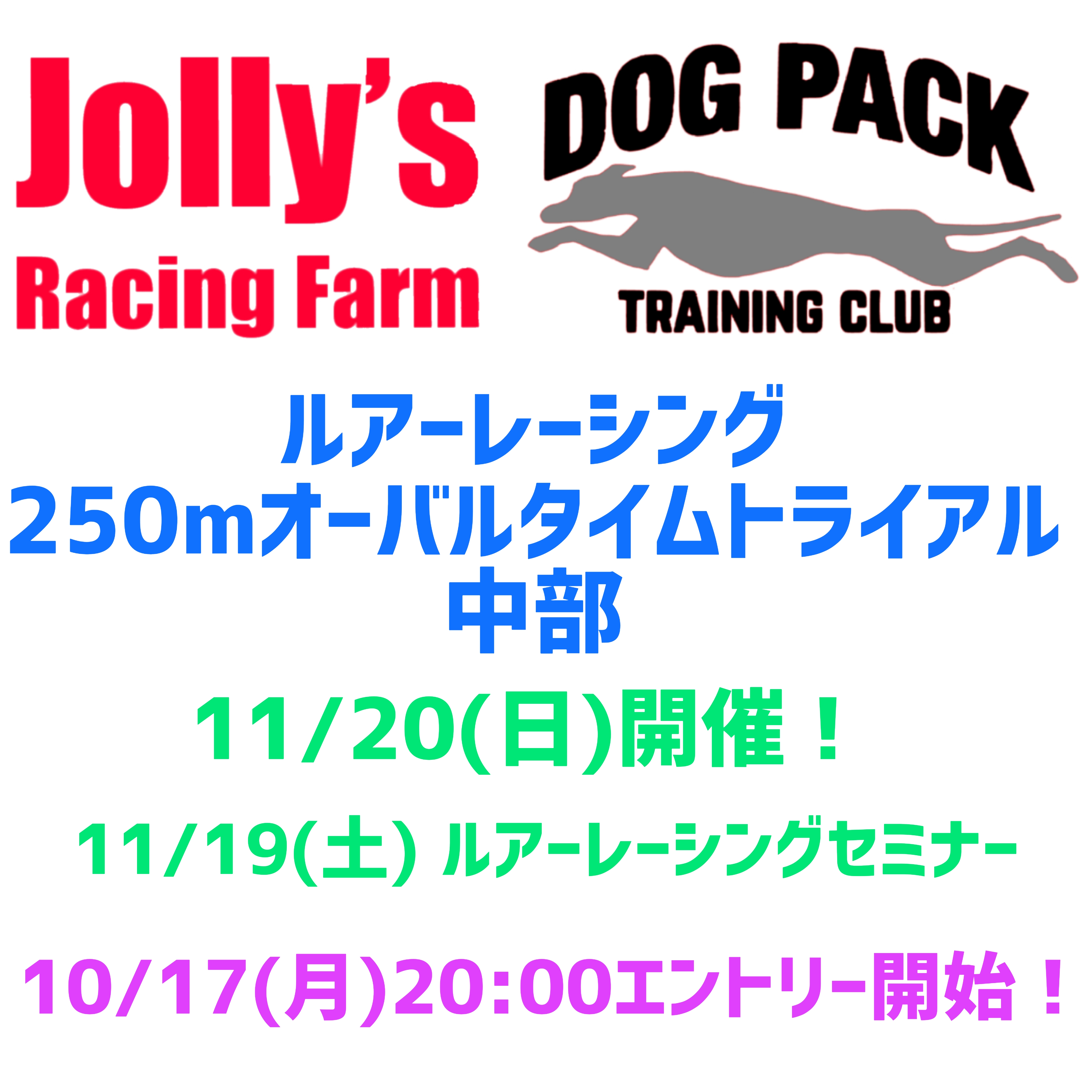 11月中部詳細UP！ | Jolly’s Racing Farm