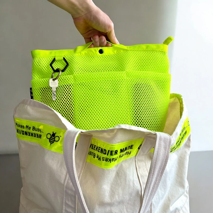 Honey Makes Me Busy... ネオンメッシュ・バッグインバッグ | ハイロックデザインオフィス