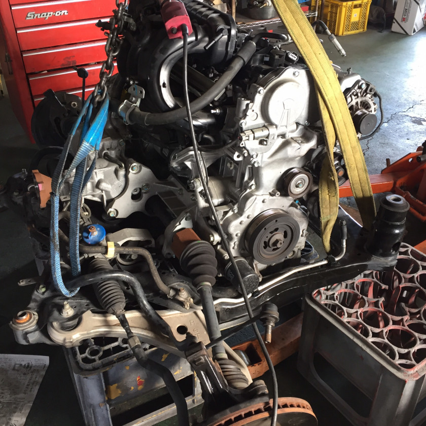 エルグランド E52 CVT交換作業 | 静岡県焼津でカーチューニングならカスタムツー | 塗装から整備まで一貫して対応