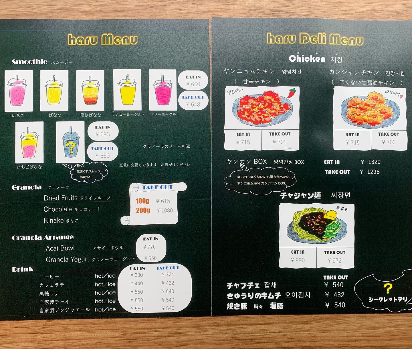 menu | haru