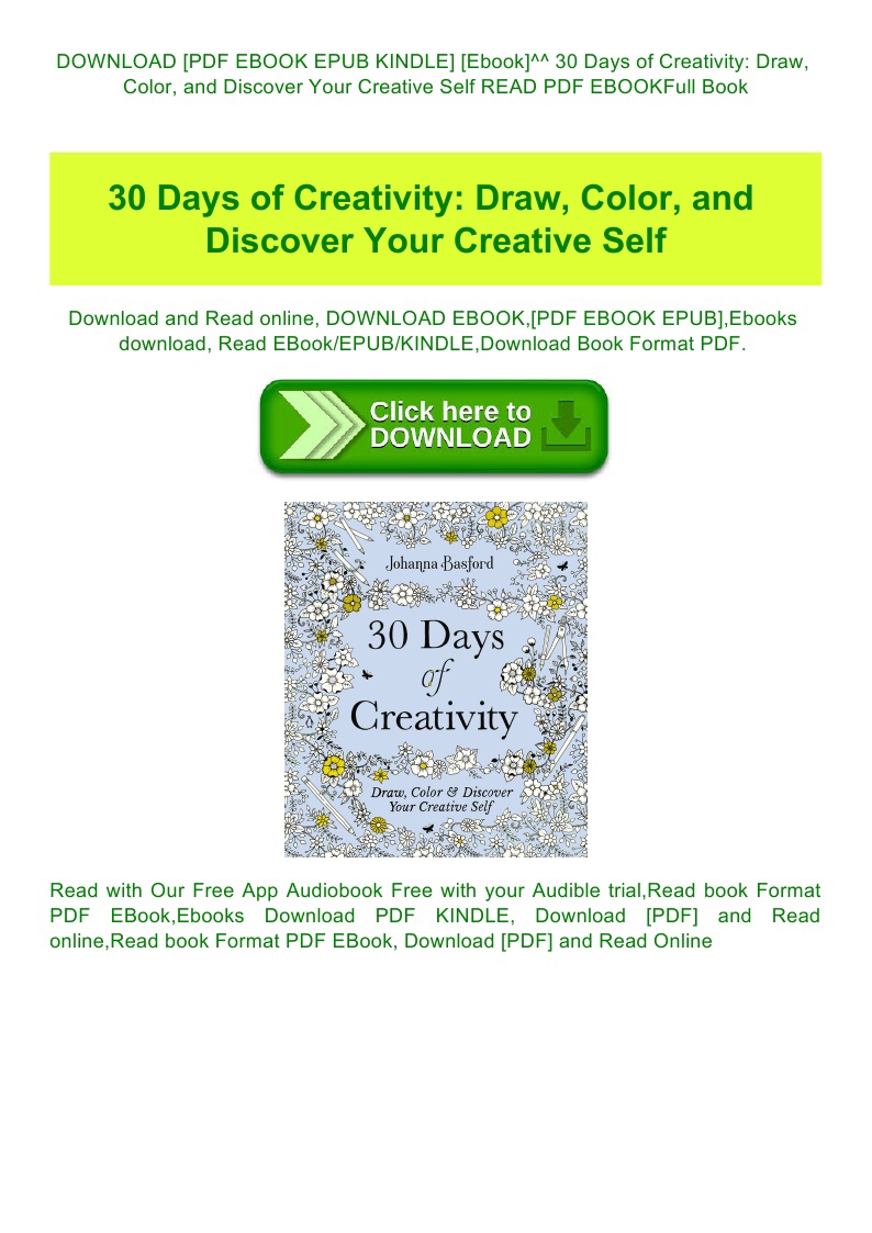[Ebook]^^ 30 Days of Creativity Draw Color and Discover Your Creative ...