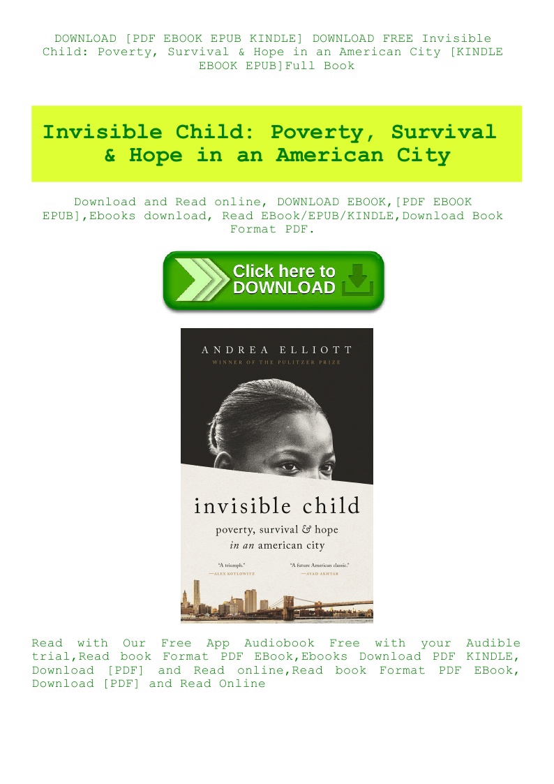 DOWNLOAD FREE Invisible Child Poverty Survival & Hope in an American ...