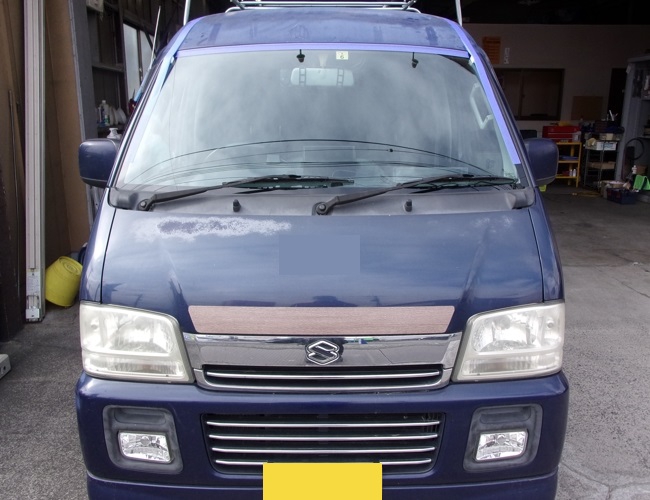 スズキ・エブリィ（DA62W）飛び石によるフロントガラス交換事例 | ジャパンオートガラス