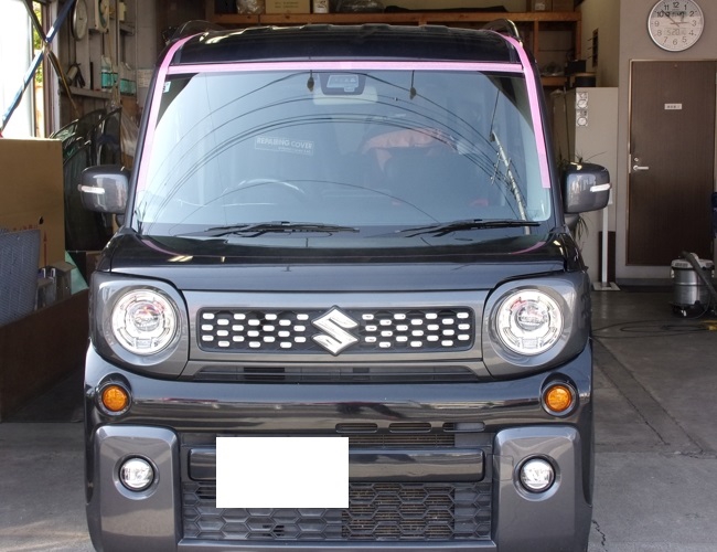 スズキ・スペーシア（MK53S）車両保険によるフロントガラス交換事例 | ジャパンオートガラス