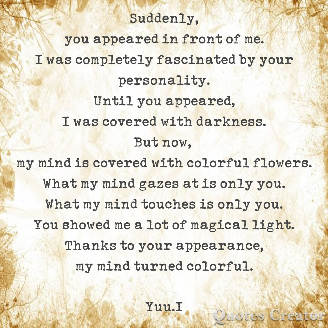 Appearance | Gallery of My Poetry