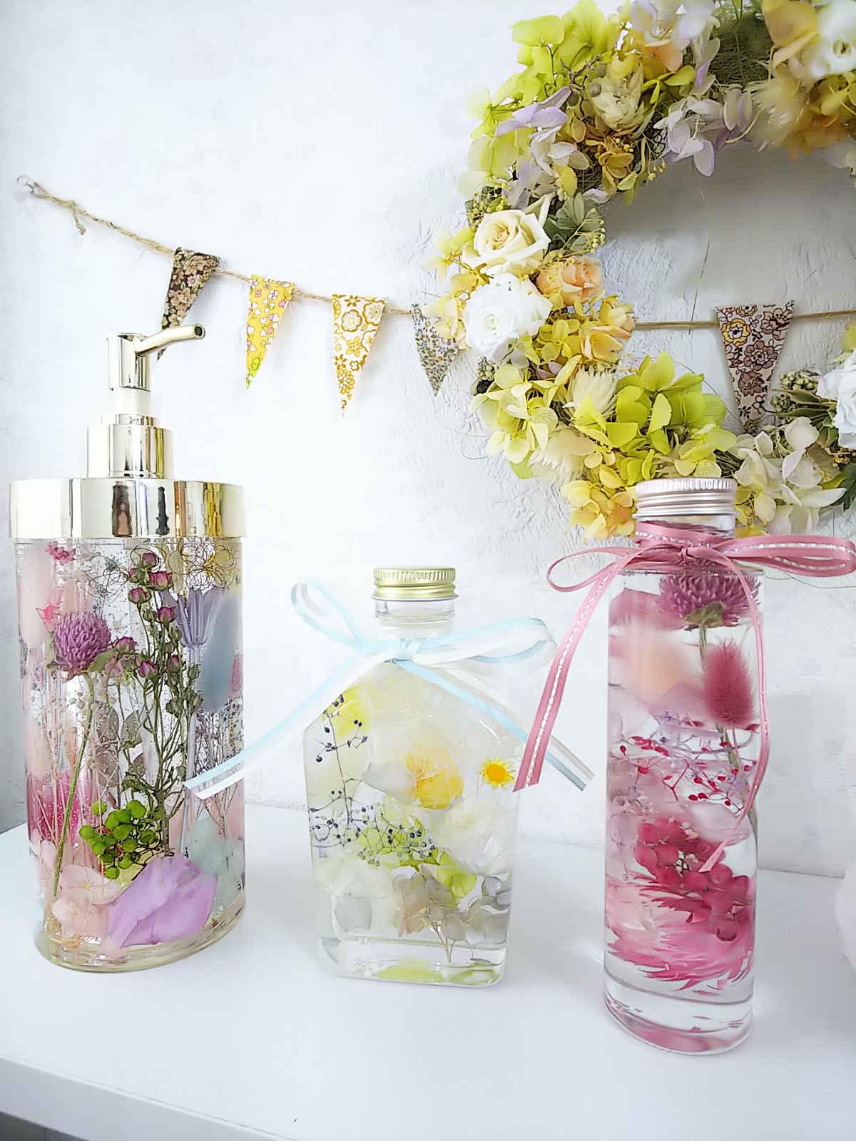 ディスペンサーとハーバリウム | Pastel Gardens