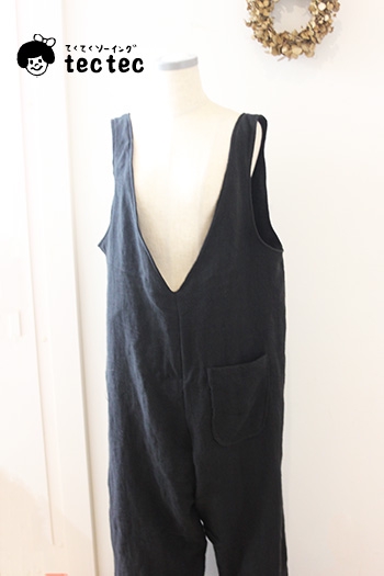 リネンで作るオーバーオール【広島洋裁教室・てくてくソーイング】 | tectec-sewing