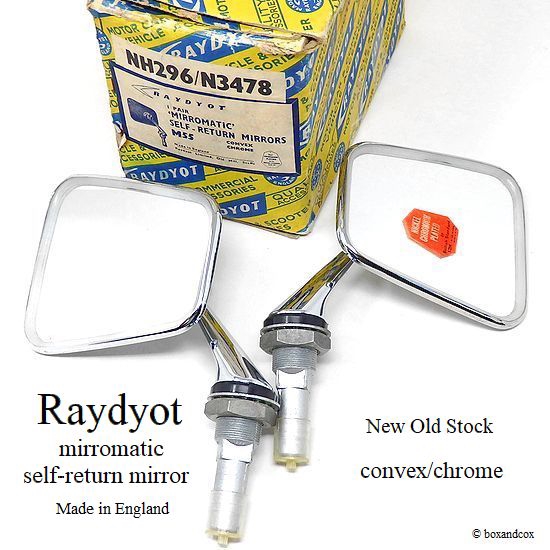 NOS 1960's Raydyot mirromatic self-return mirror/レイヨット ウイングミラー コンベックス ...
