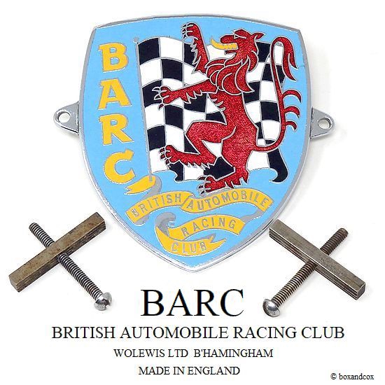 1950-60's BRITISH AUTOMOBILE RACING CLUB GRILLE BADGE/BARC グリルバッジ | bac ...