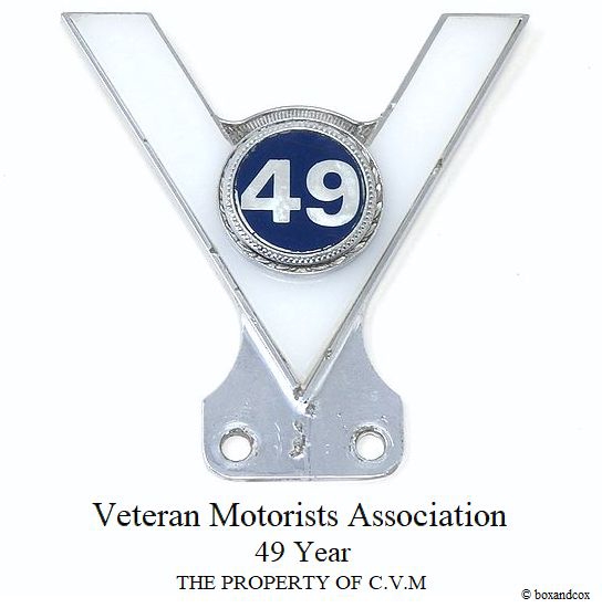 Veteran Motorists Association 49year Car badge/ベテラン モータリスト協会 49年 カーバッジ ...
