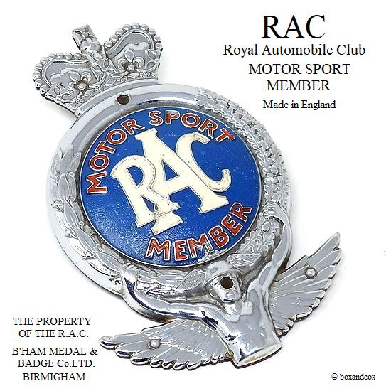 1950's RAC MOTOR SPORT MEMBER グリルバッジ | bac style blog