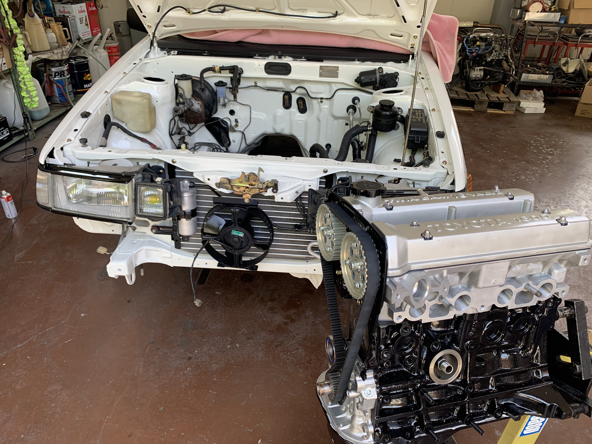 4.5AGエンジン、4スロ仕様搭載準備 | Racing Service YASU ~total tuning proshop~