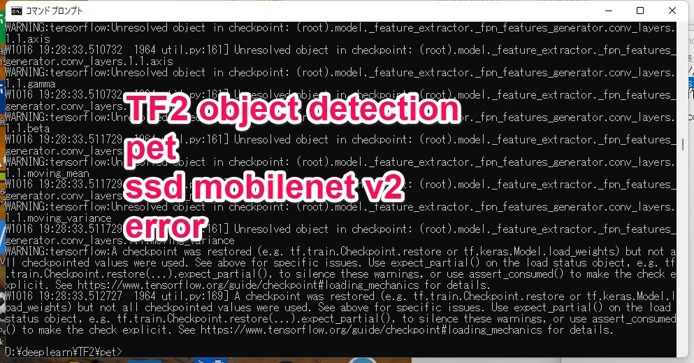 Windows11対応 TF2 object detectionのSSD mobilenet v2が動かない。petの事例 | Spectrum Technology