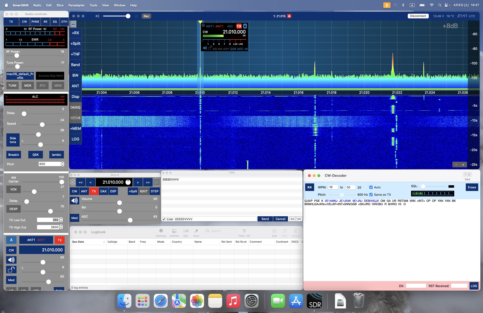 MacBook Air m3とSmartSDR | AGG - HAM ぶ LOG