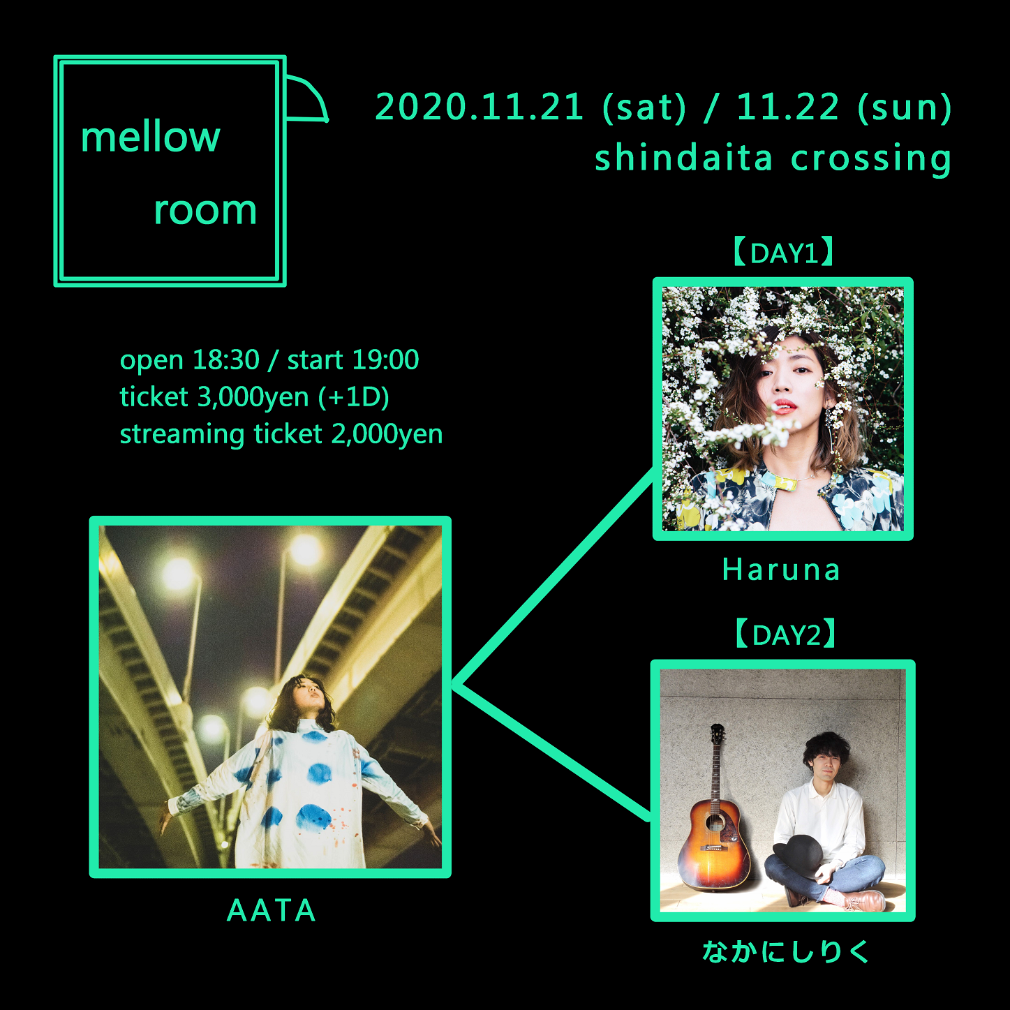 2020.11.21(sat) / 11.22(sun) AATA presents「mellow room」にご来場予定のお客さまへ ...