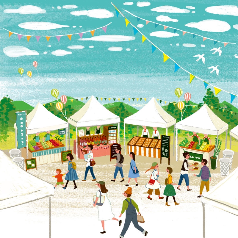 ｜Works｜京阪『BIO-ICHI（ビオ-イチ）』イベントフライヤー | Nagano Mami