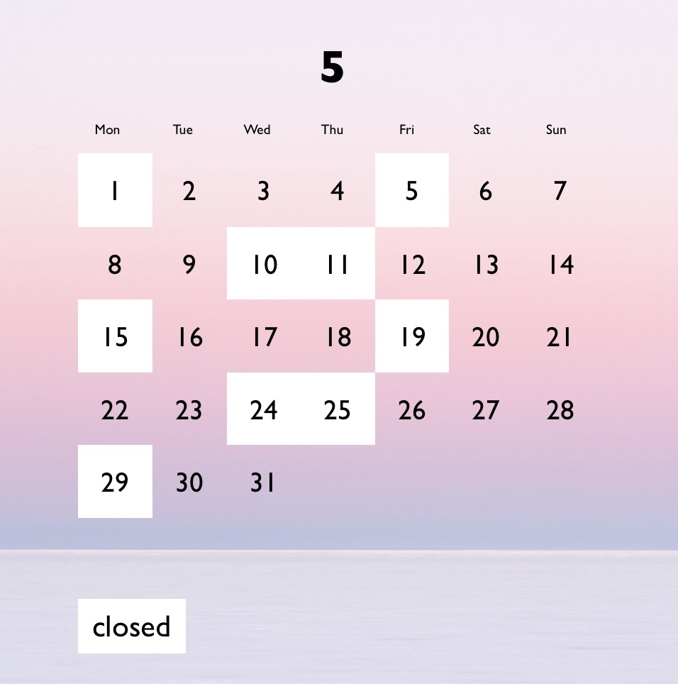 schedule | atelier hoho