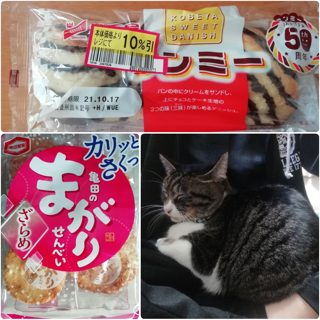 20211018(月)パン、仕事、煎餅、猫、訃報 | kahorin's Ownd2020～